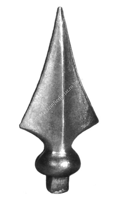 125/2 Varf de gard/porti model LANCE cu H.140mm si baza patrata 14x14m ...