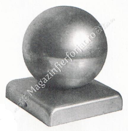 62.008.08 Capac pentru teava patrata de 80x80mm cu bila goala de D.80m ...