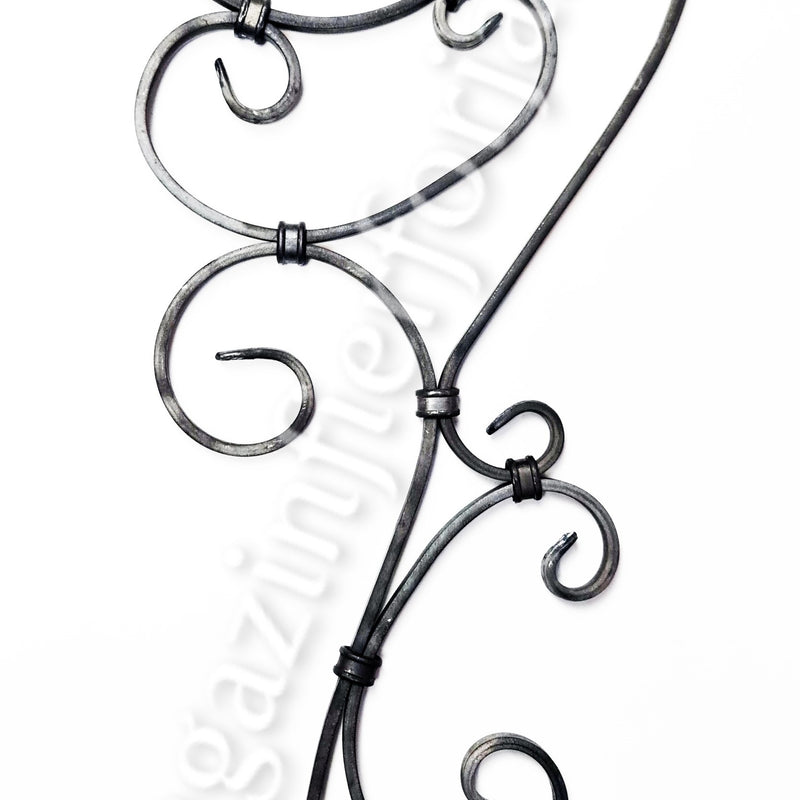 UNV80.12 Panou fier forjat pentru balustrada sau arcada 840x300mm din ...